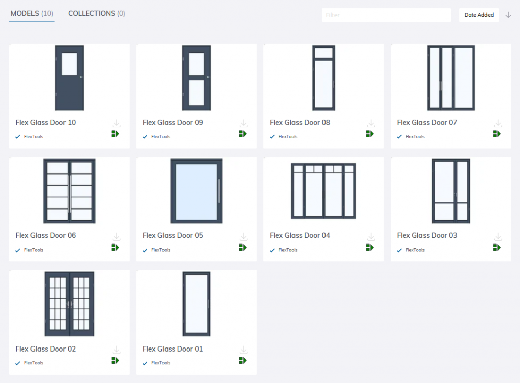New SketchUp Glass Door Collection - FlexTools