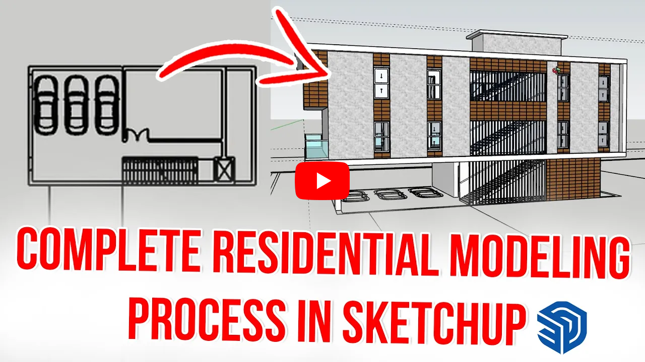 Complete Residential Modeling Process in SketchUp - FlexTools